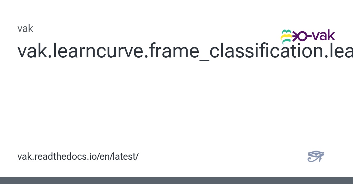 vak.learncurve.frame_classification.learning_curve_for_frame ...